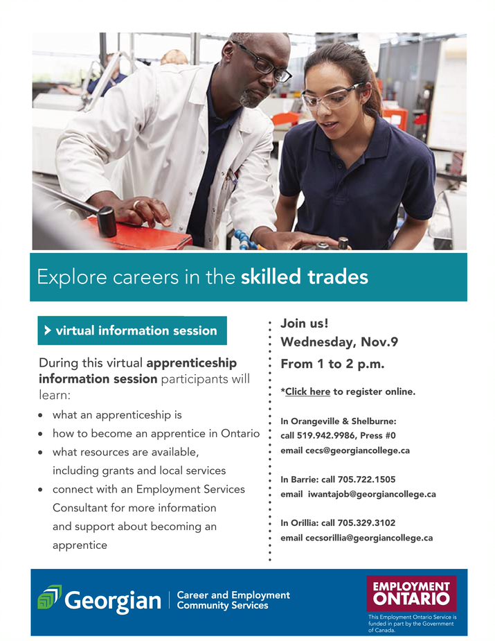 Apprenticeship Information Session Barrie - Event | Georgian College