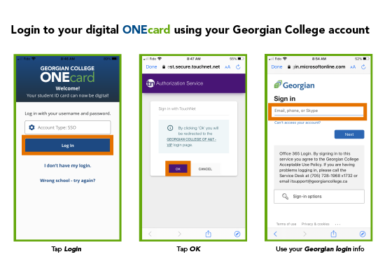 ONEcard mobile app - Georgian College