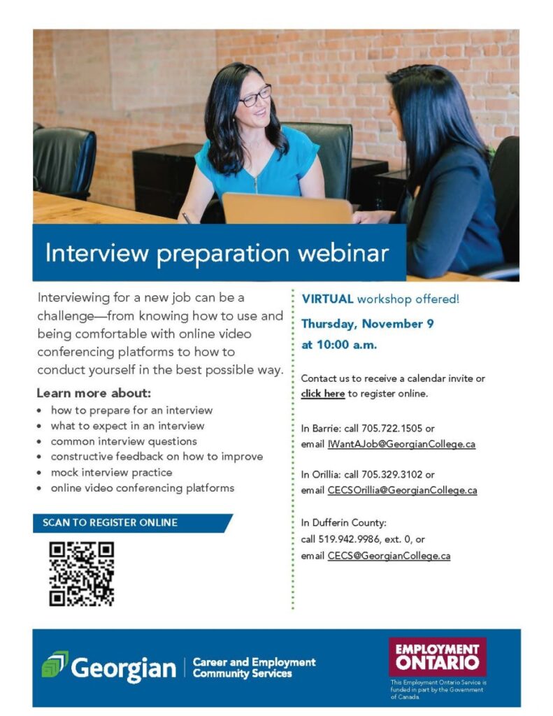 Online Interview Preparation Webinar - Event | Georgian College