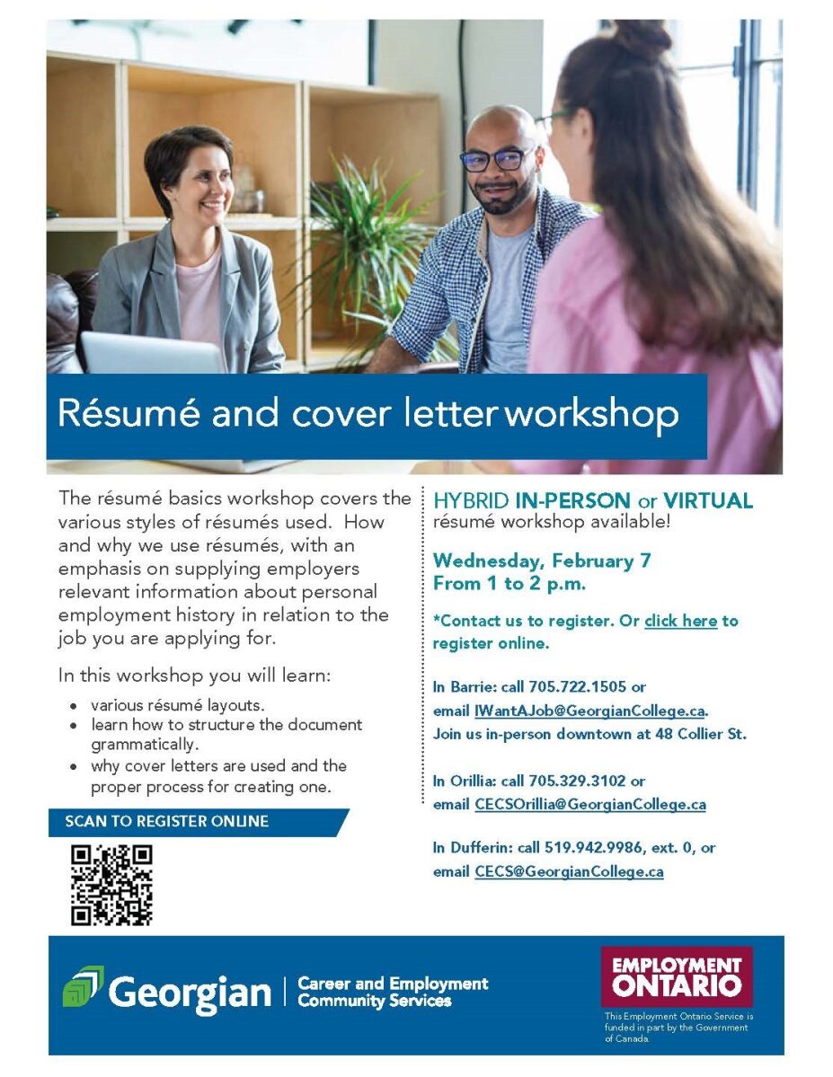 Resume and Cover Letter Workshop - Event | Georgian College