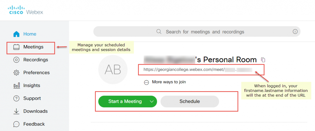 WebEx support - Georgian College